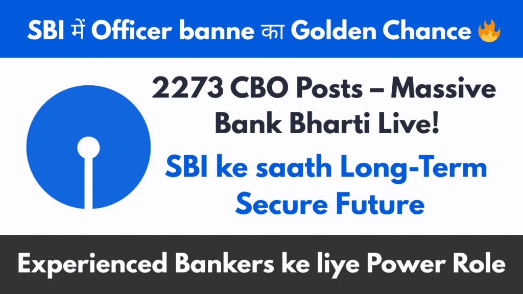 SBI Bank New Bharti 2026 - Apply Online for 2273 Job Posts