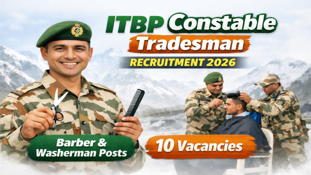 ITBP Constable Tradesman Recruitment 2026 – 10 Posts