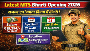 Latest MTS Bharti Opening 2026 – Eligibility, Salary